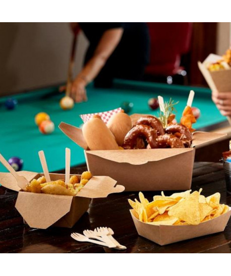 Box Take Away Cm 13x9x6,4 Pz 50 In Carta Kraft + Pe